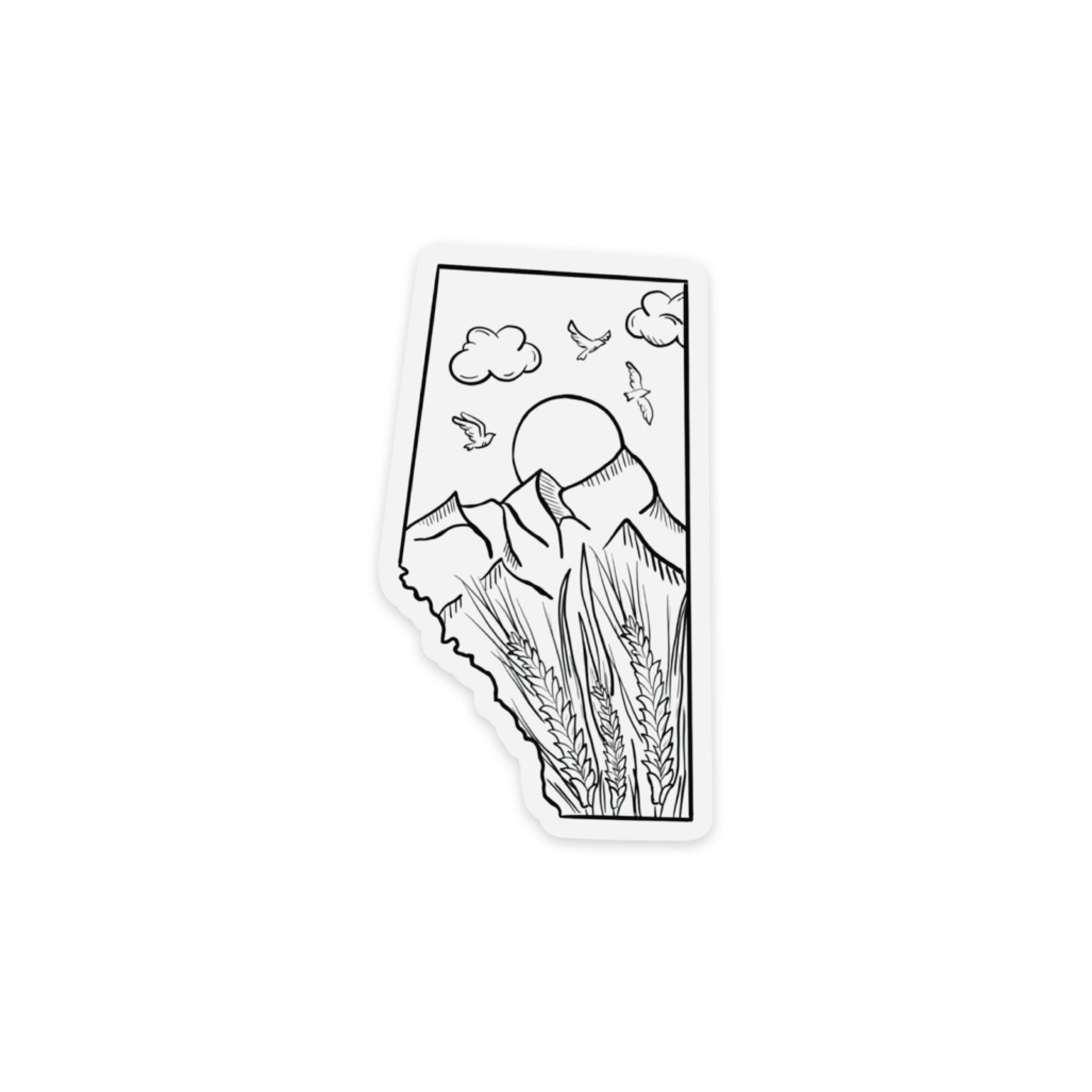 Alberta Mountain Matte Sticker – Jaybee Stationery Inc